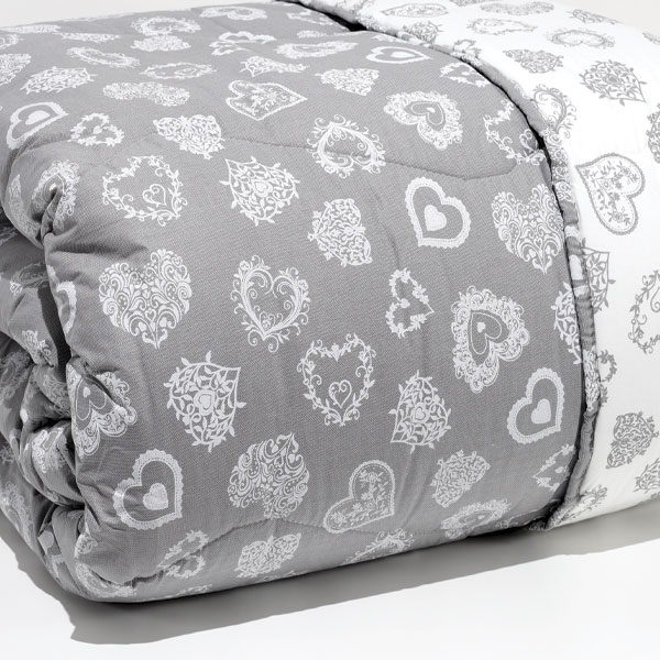 Trapunta Invernale Shabby Cuori 2022 – Grigio – Negoziideacasa